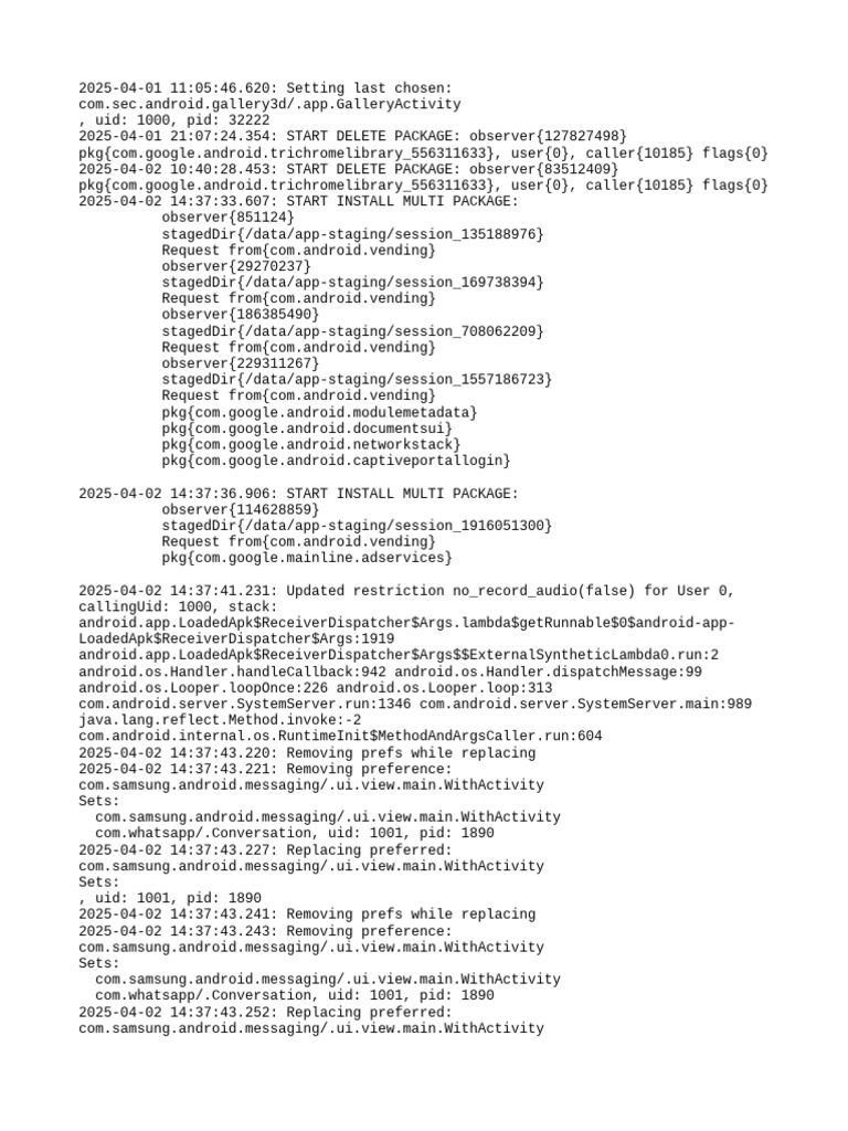 PM Debug Info | PDF | Android (Operating System) | System Software