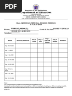 Attendance Sheet Aral Lac | PDF