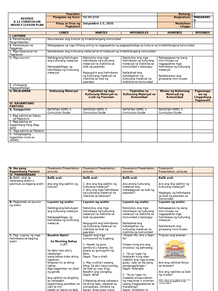 DLL Makabansa2 q2 Week2 | PDF