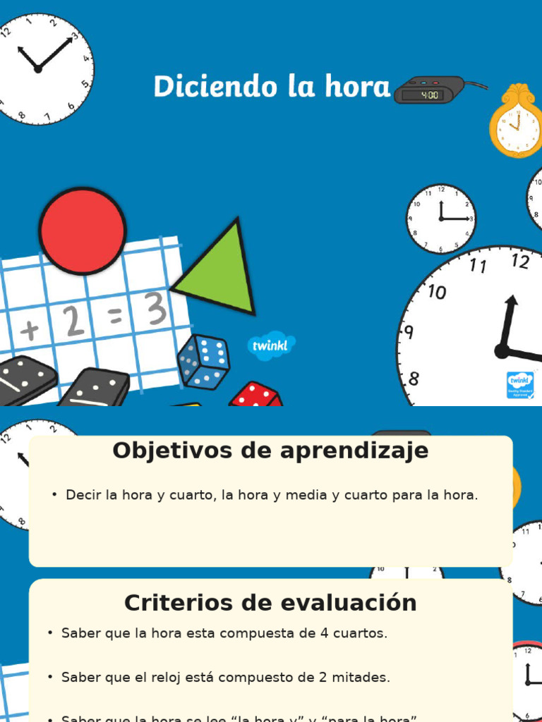 Sa T N 918 Diciendo La Hora Pack de Ensenanza | PDF