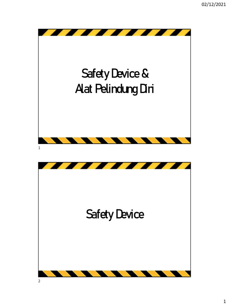 Alat Pelindung Diri dan Safety Device | PDF