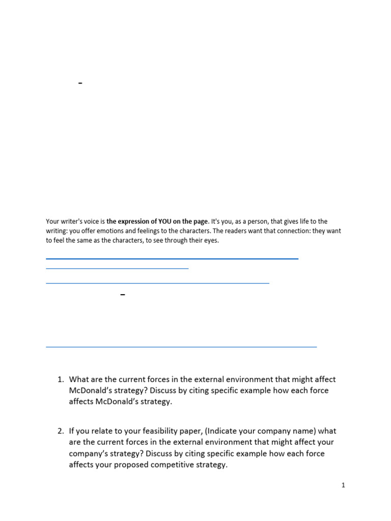 CASE 2 McDonald Discussion Questions | PDF | Human Communication