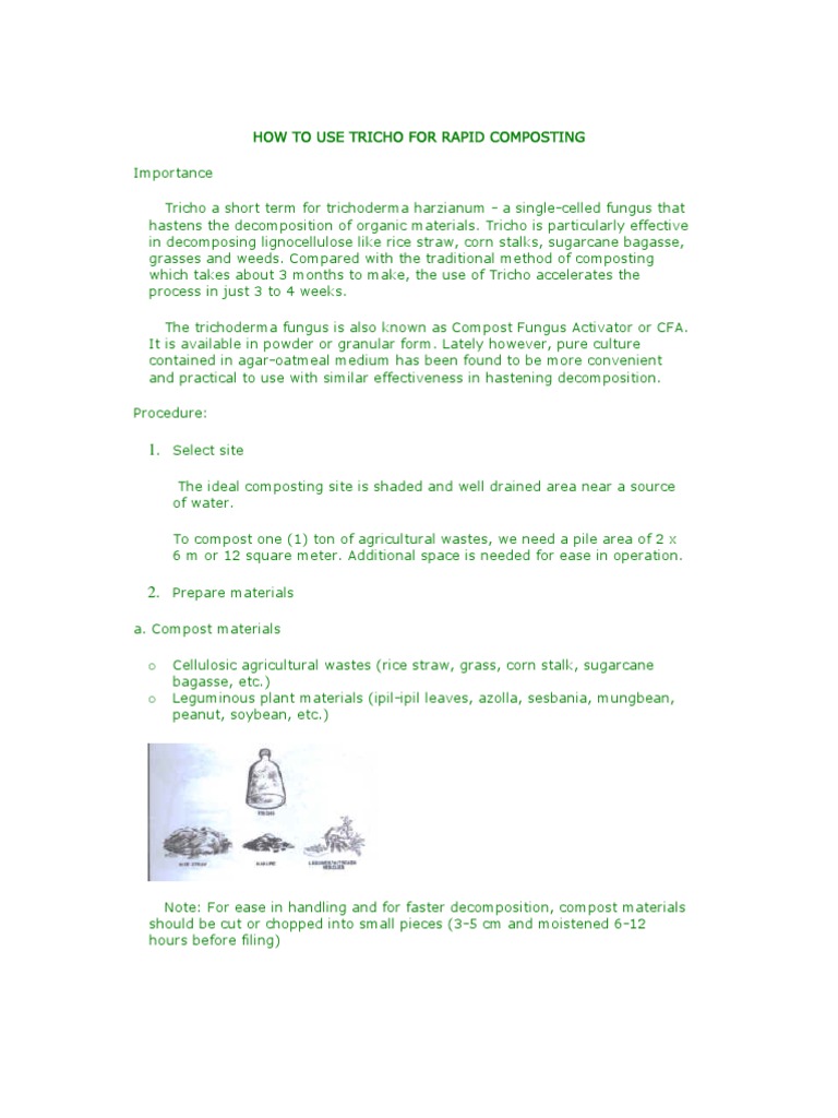 How To Use Tricho For Rapid Composting | PDF | Compost | Manure