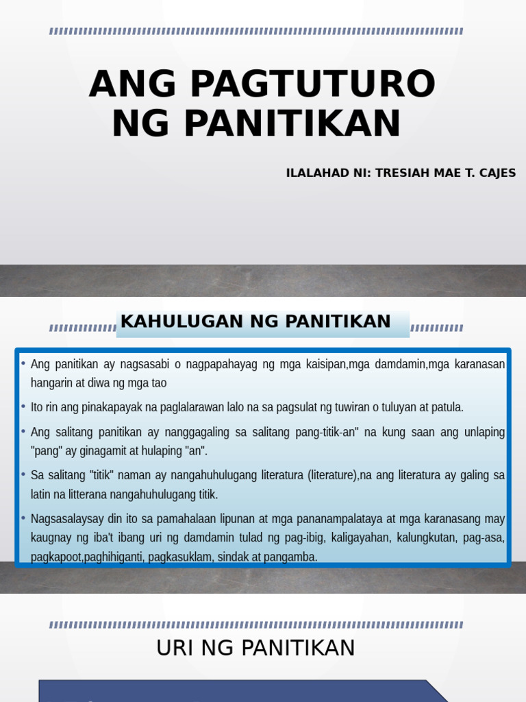 Ang Pagtuturo NG Panitikan | PDF
