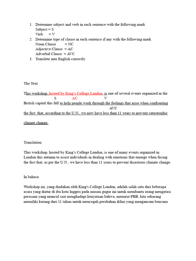 Sentence Structure and Translation Guide | PDF