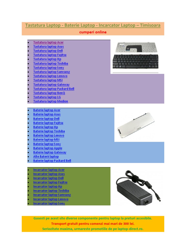 Laptop Accessories Timisoara Online | PDF