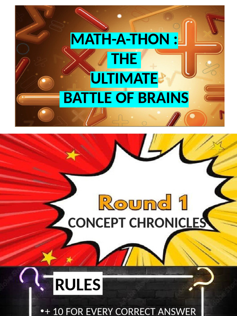 Math-A-Thon: Brain Battle Challenges | PDF