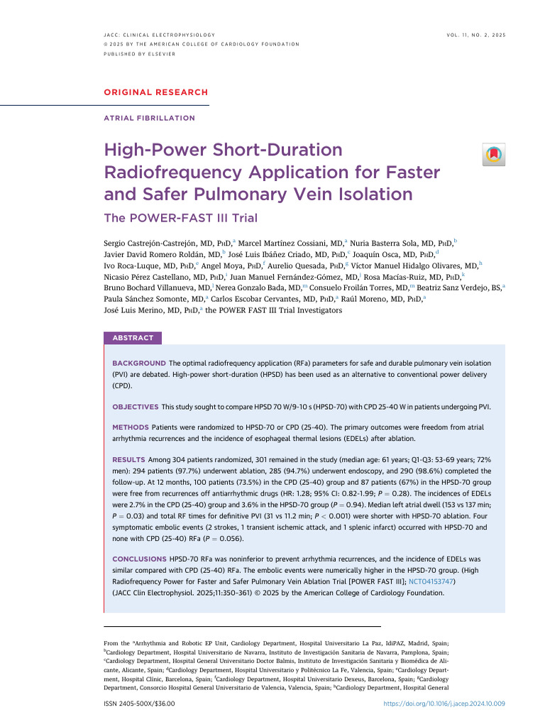 High-Power Short-Duration Radiofrequency Application For Faster and ...