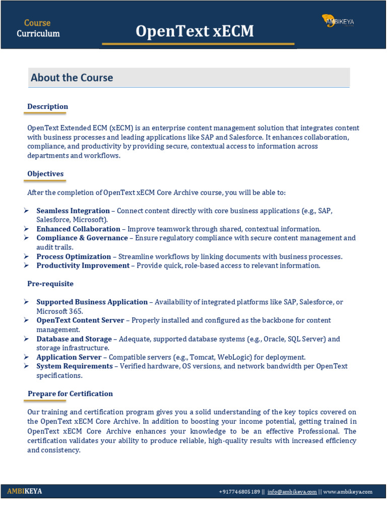 OpenText xECM | PDF | Application Software | Computing
