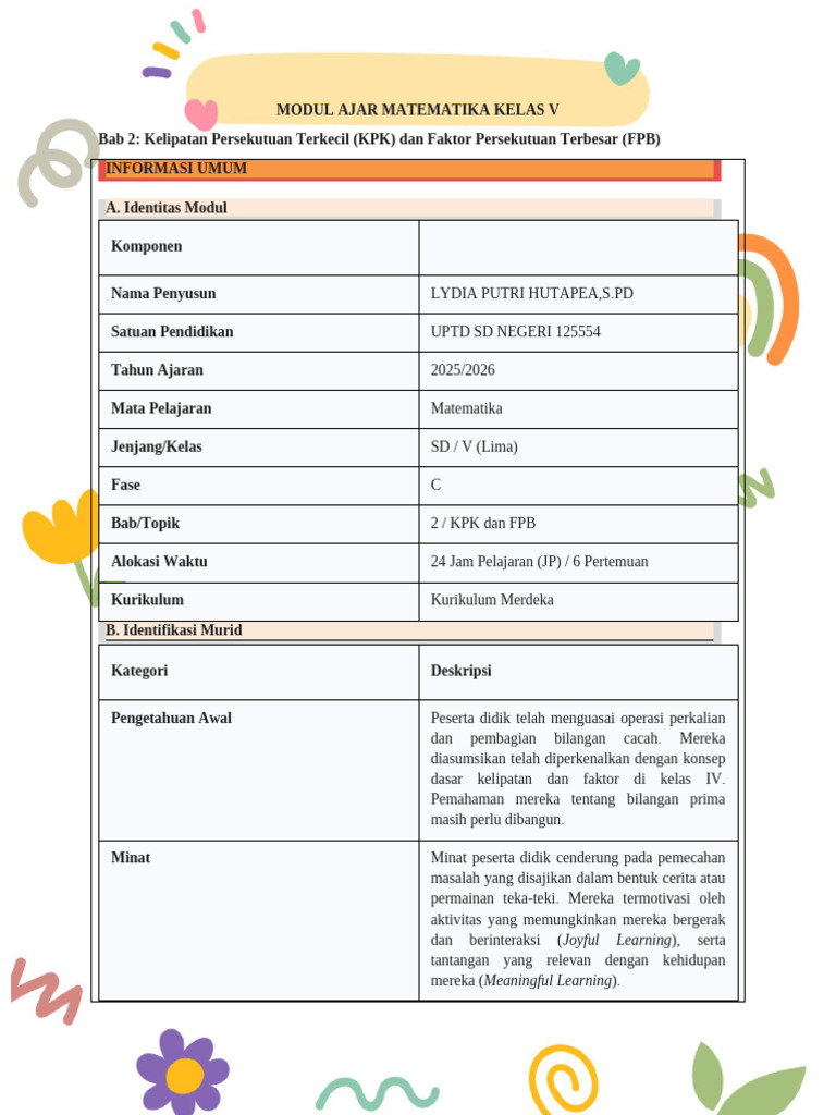 MTK - KLS 5 - Bab 2 | PDF
