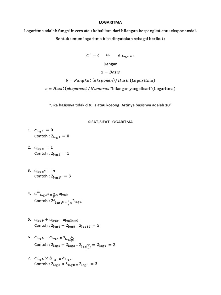 LOGARITMA | PDF