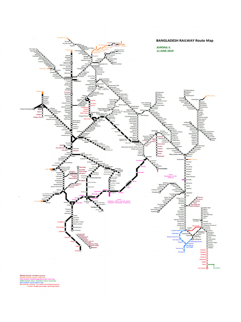 Bangladesh Railway Route Map Update | PDF