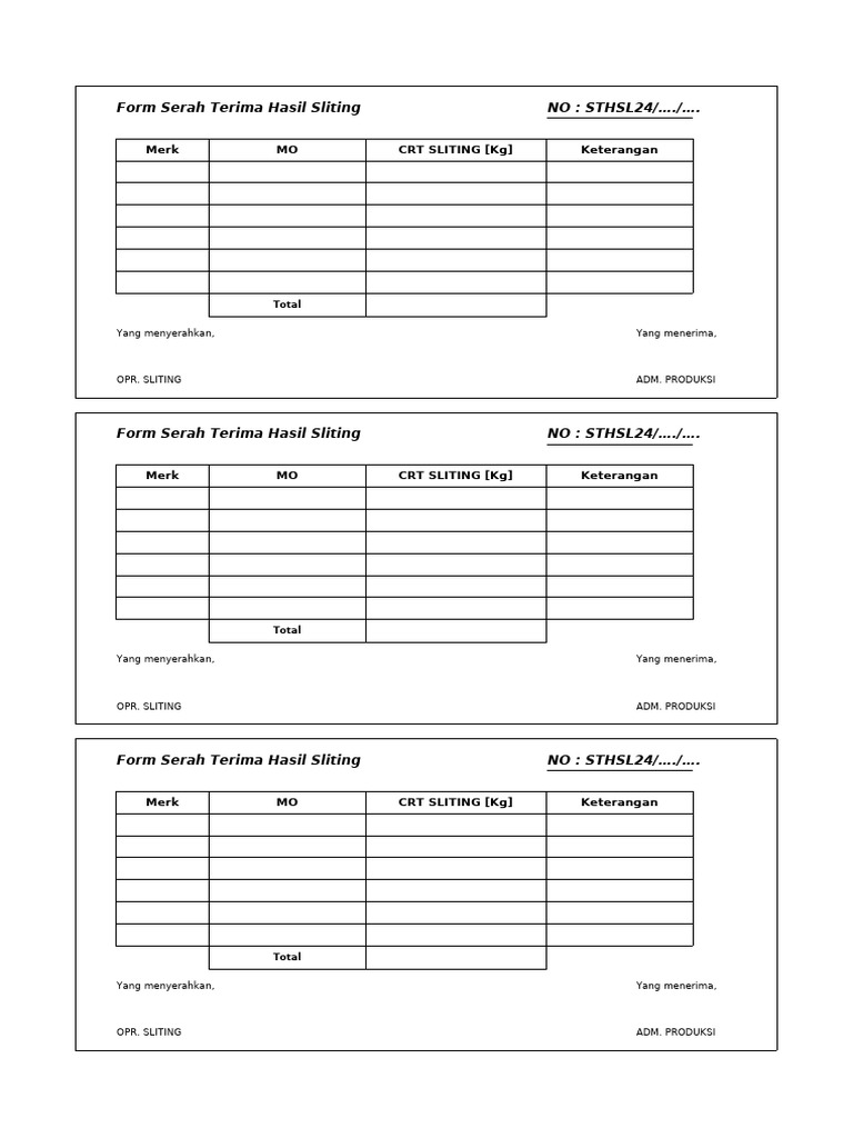 Form CRT Sliting | PDF
