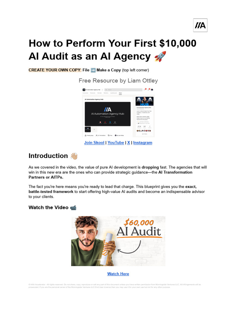 First $10K AI Audit Guide for Agencies | PDF