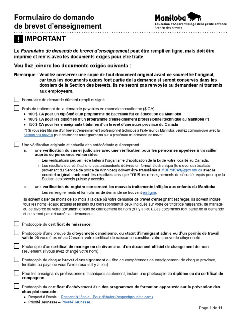 Demande de brevet d'enseignement | PDF | Brevet
