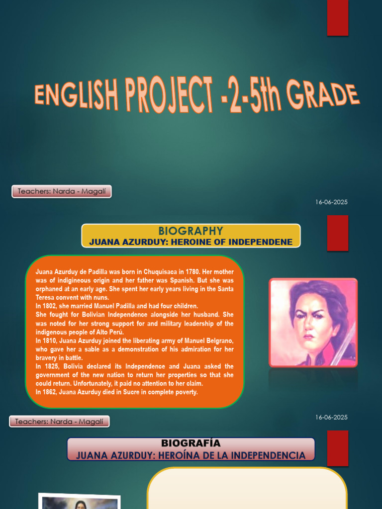 English Project - 2-5th Grade 1st Trim. 2025 | PDF