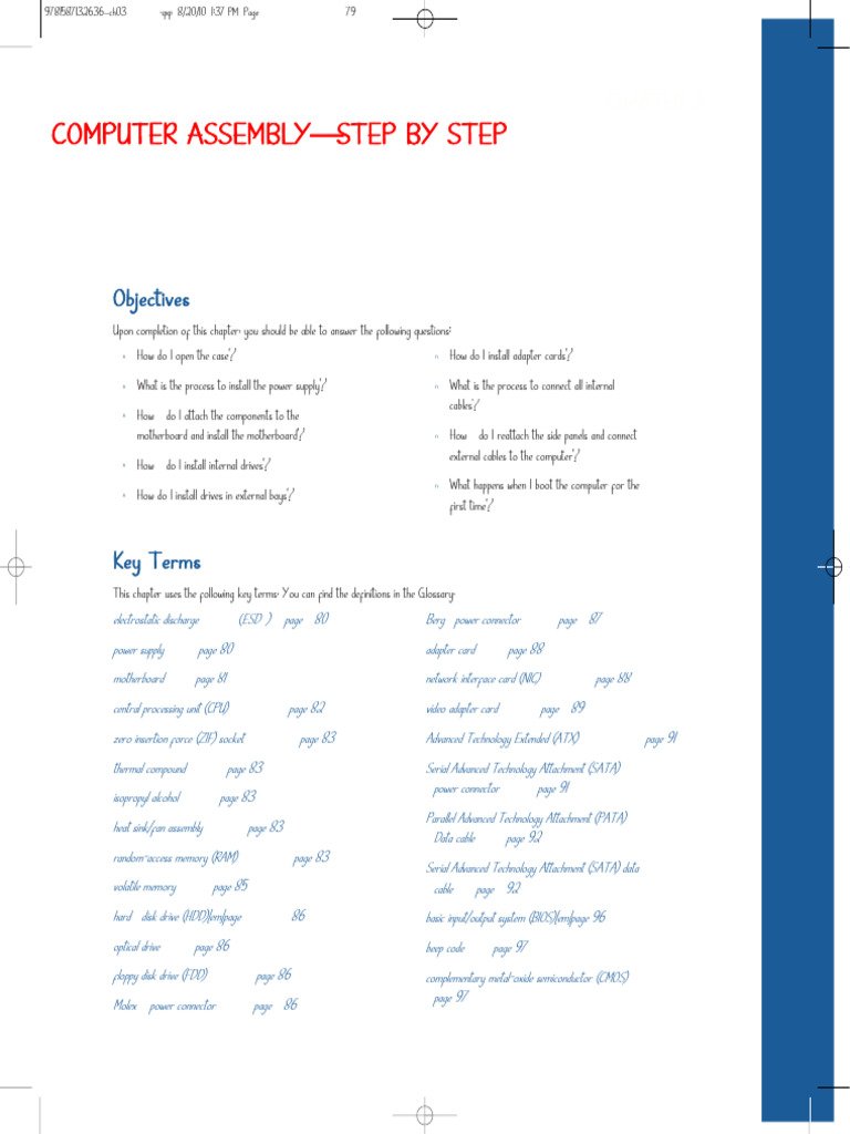 Computer Assembly Step by Step. Practical Exercises Too | PDF