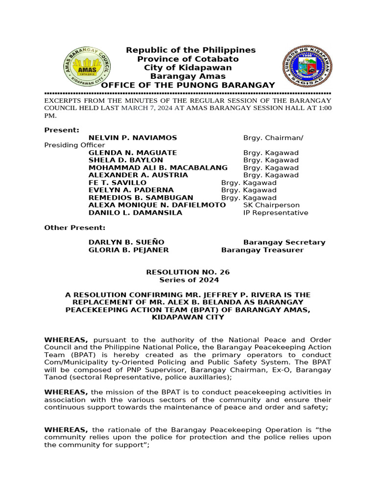 Resolution for BPAT Replacement in Amas | PDF