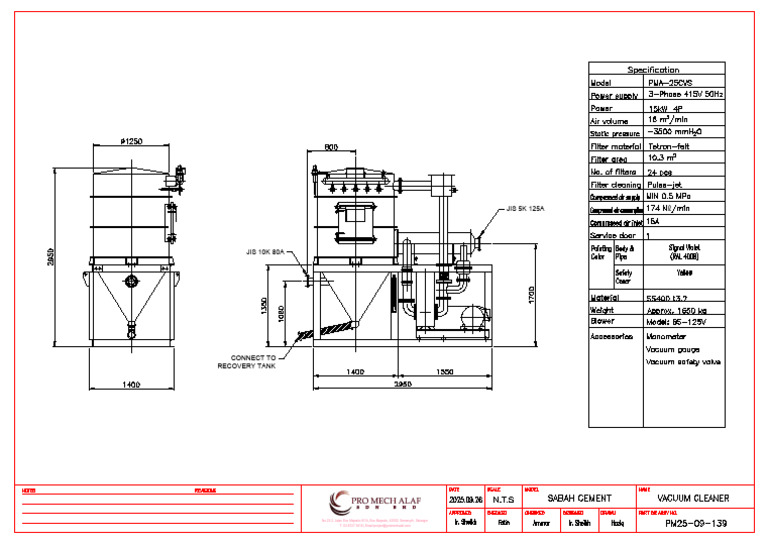Sabah Cement Vacuum Cleaner (PM25!09!139) - 1 | PDF