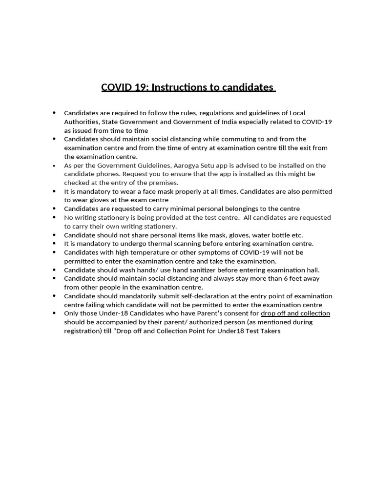 Declaration Form-Test Takers | PDF | Quarantine | Health Disasters