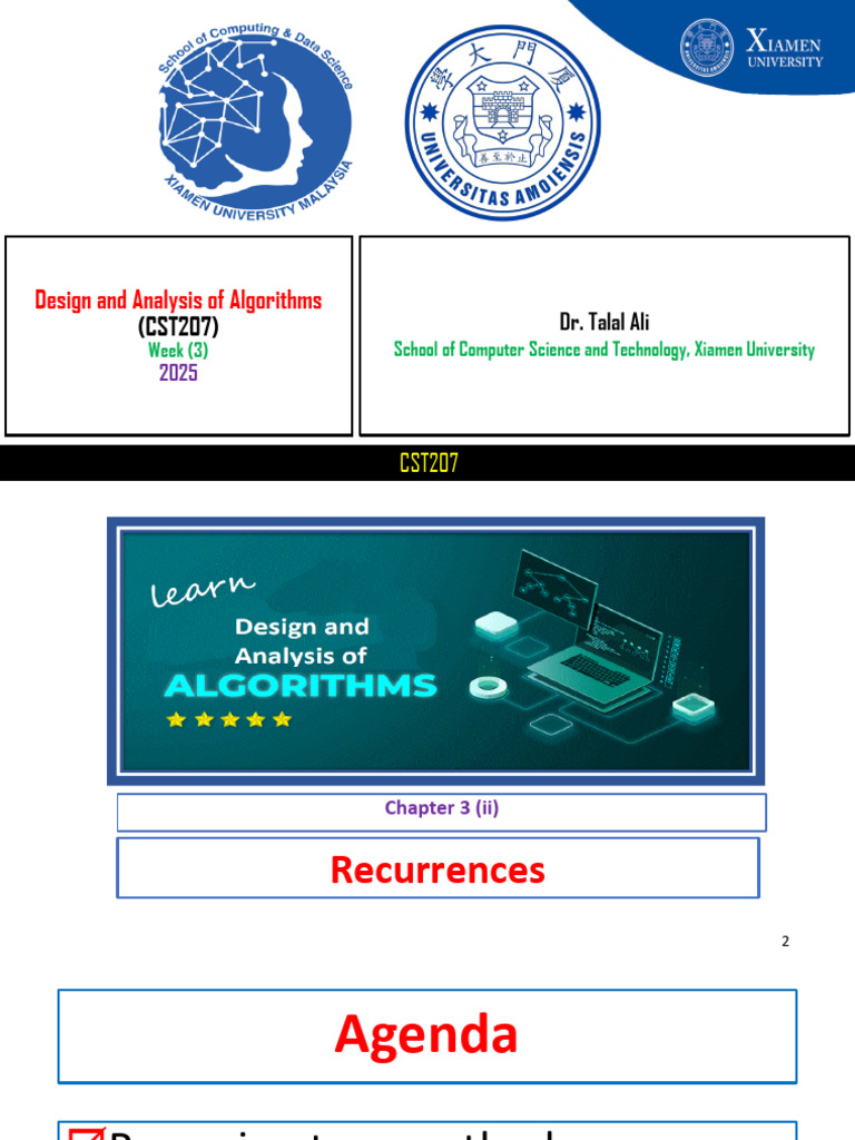 Chapter 3 (II) - Recurrences | PDF | Algorithms | Computer Programming