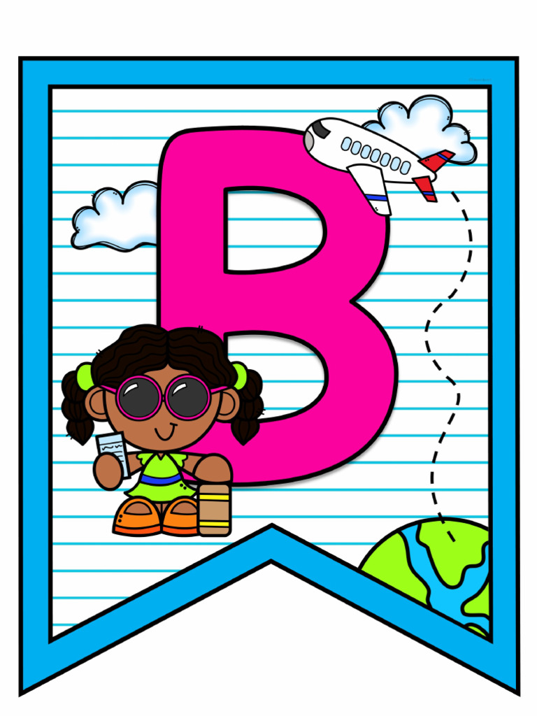 02 - Spanish - BIENVENIDOS - Travel Themed (Banderines BIENVENIDOS ...