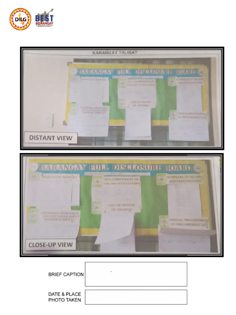 Barangay Talisay Compliance Monitoring Form | PDF