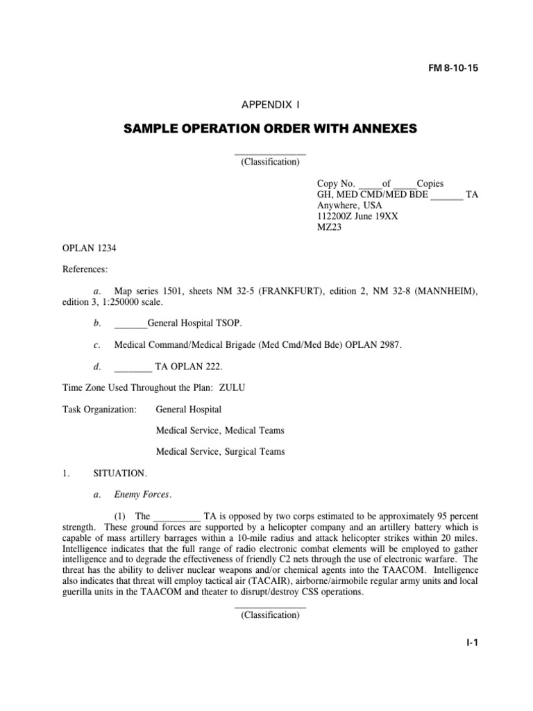 Army OPORD Annex Movement Details | PDF | Military Intelligence | Corps