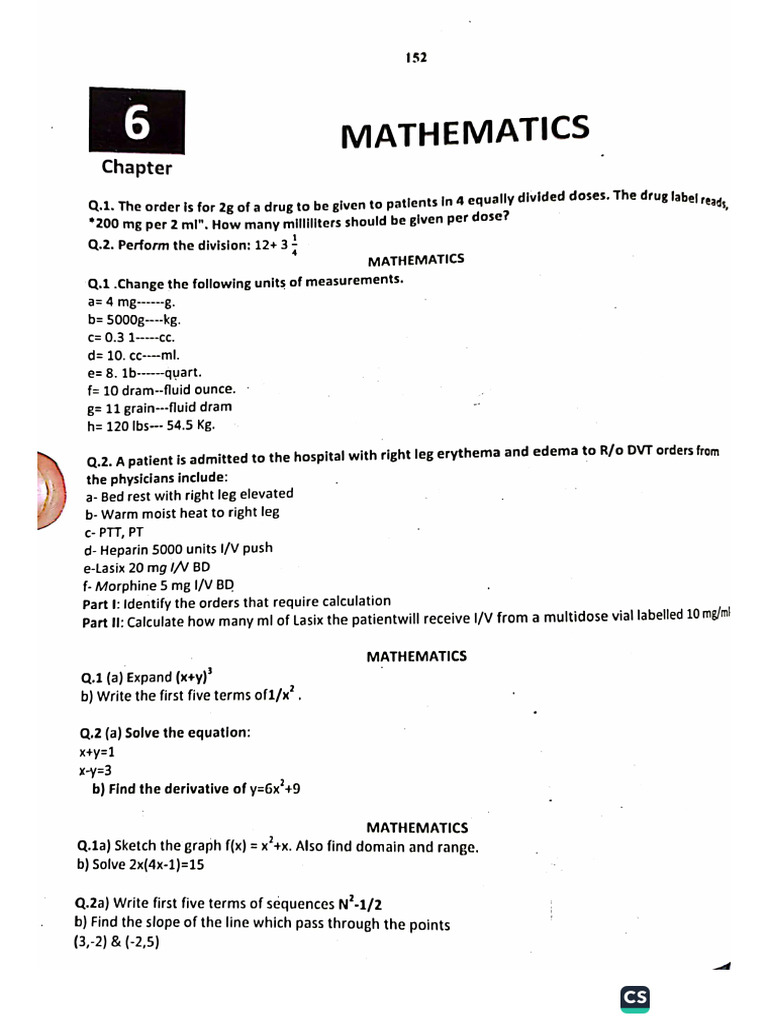 Mathematics Past Papers | PDF