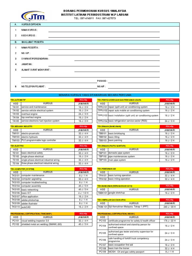 Kursus Percuma ILP Labuan 2025 | PDF | Manufactured Goods | Mechanical ...