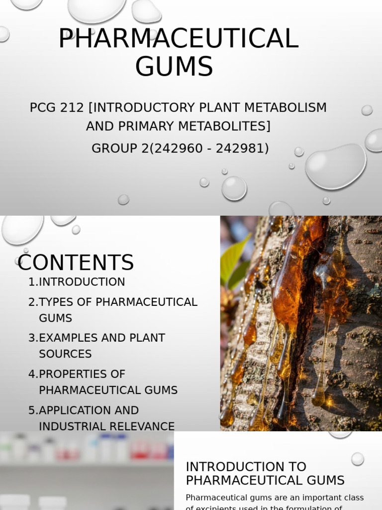 Group 2 Pharmaceutical Gums | PDF | Pharmaceutical Formulation | Tablet ...