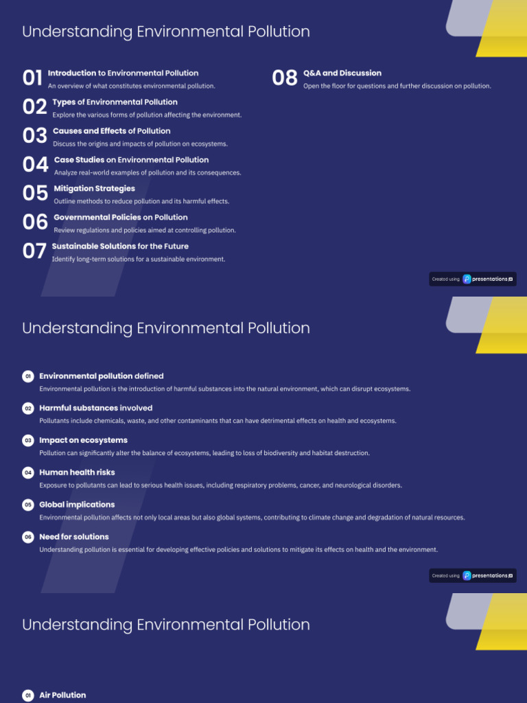 Environmental Pollution Overview | PDF