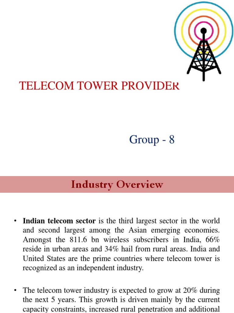 Telecom Tower Provider: Group - 8 | PDF | Mergers And Acquisitions ...