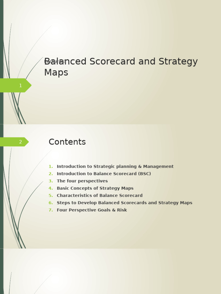 Balanced Scorecard and Strategy Maps Guide | PDF | Strategic Management ...