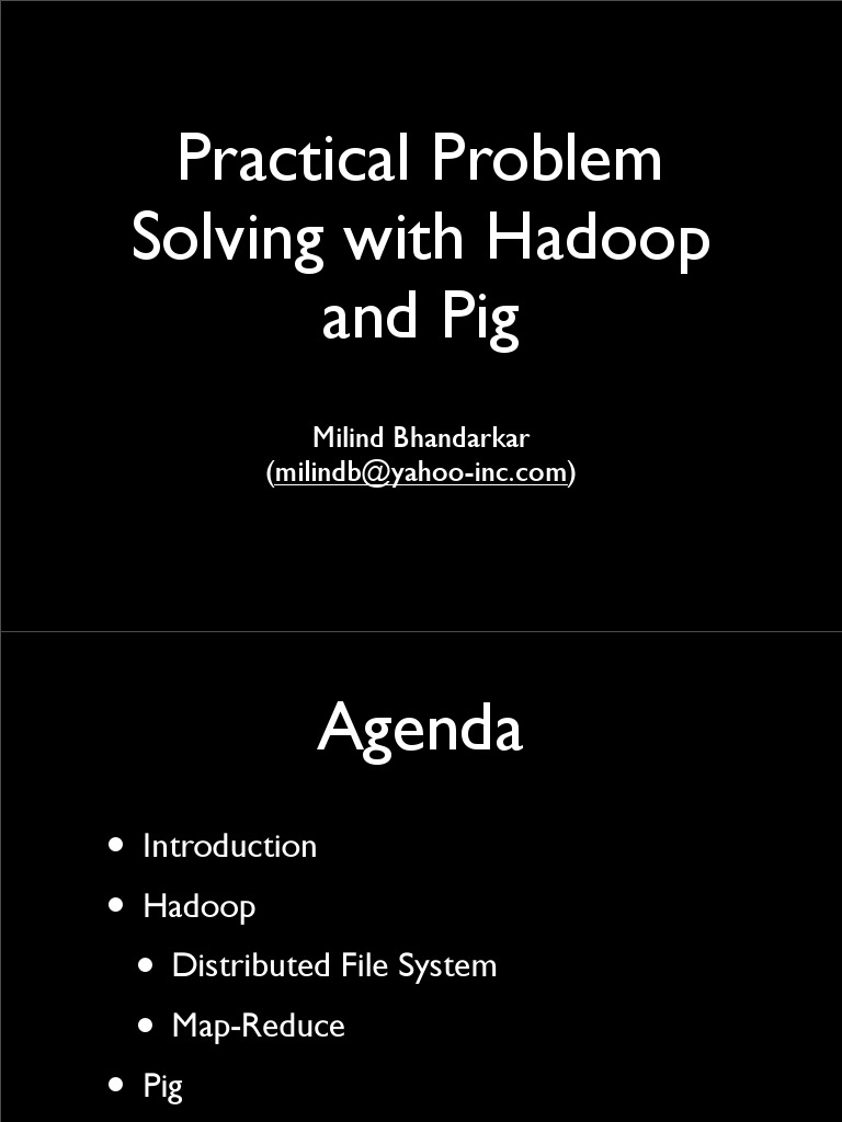 Practical Problem Solving with Hadoop and Pig | PDF | Apache Hadoop | Map Reduce