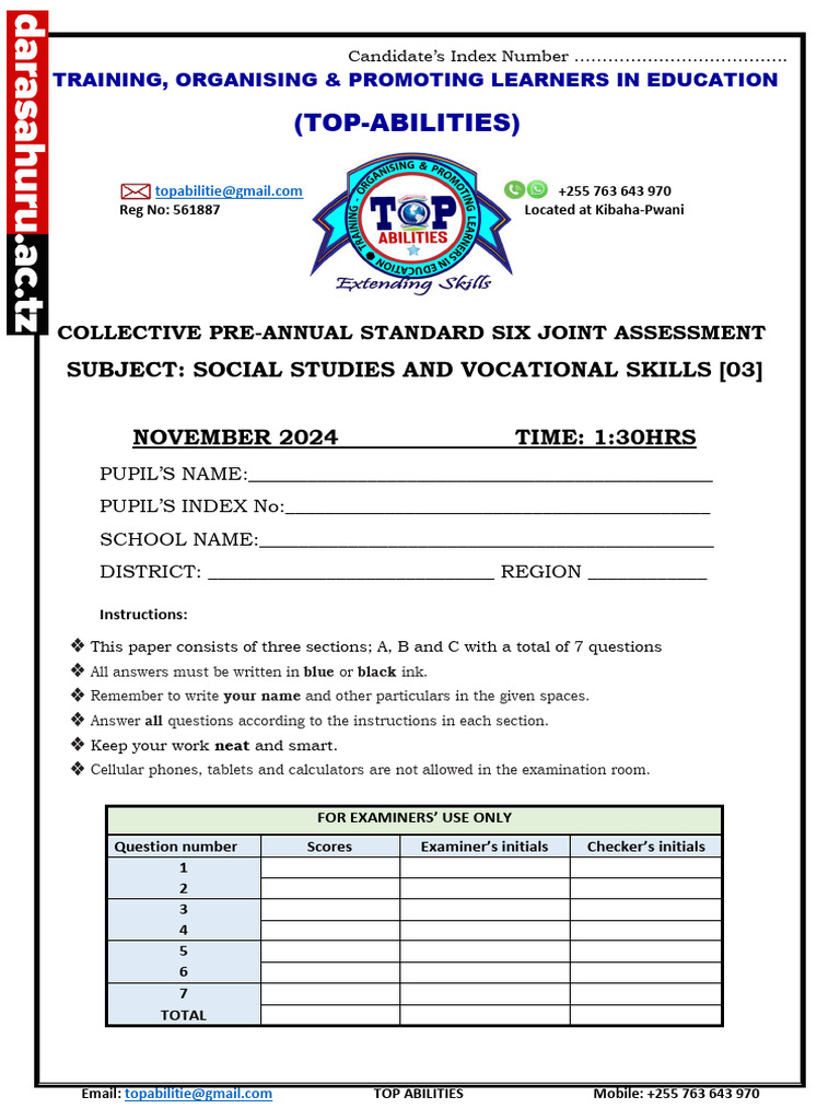 Social Studies Assessment Guide | PDF | Rain | Climate