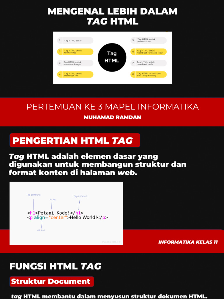 Mengenal Lebih Dalam Tag HTML | PDF