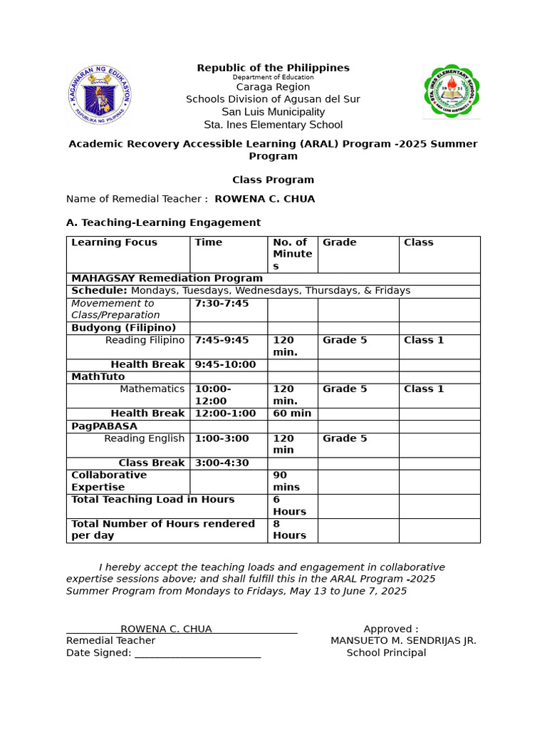ARAL Class Program Key Stage 2 | PDF