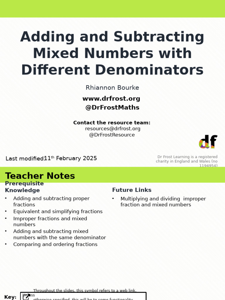 Adding and Subtracting Improper Fractions and Mixed Numbers - Lesson ...