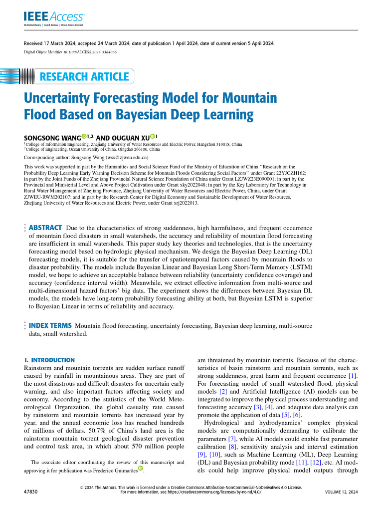 Bayesian Deep Learning for Mountain Floods | PDF | Forecasting | Bayesian Inference