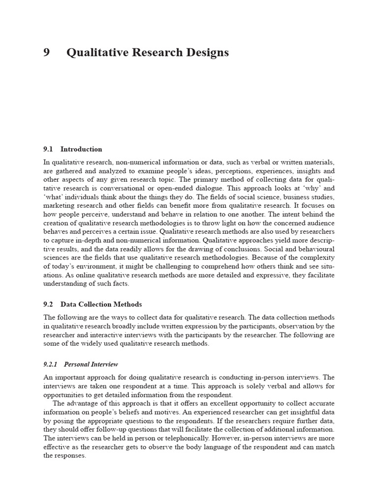 Qualitative Research Designs | PDF | Qualitative Research | Focus Group