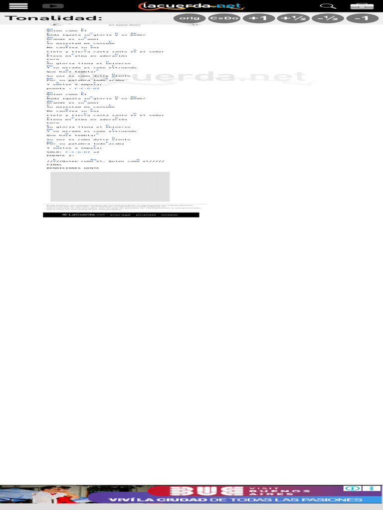 QUIEN COMO EL, Kenneth Rojas Acordes | PDF