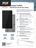 First Solar Series 7 TR1 Module Specs | PDF | Photovoltaics | Solar Panel