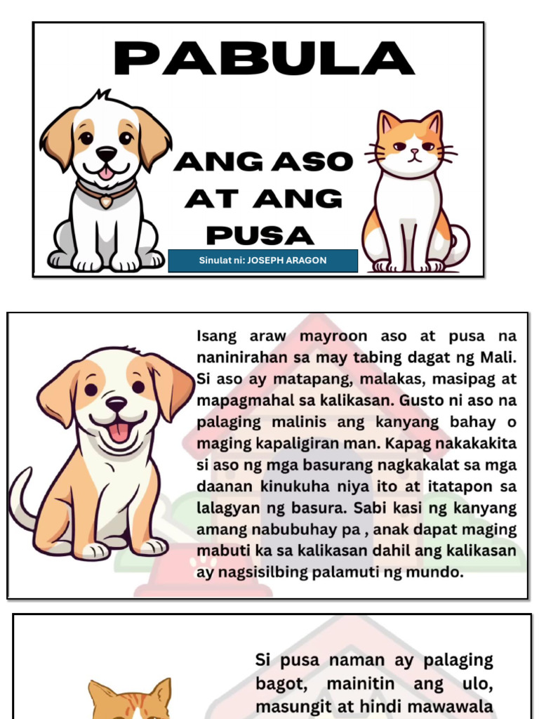 Ang Aso at Pusa | PDF