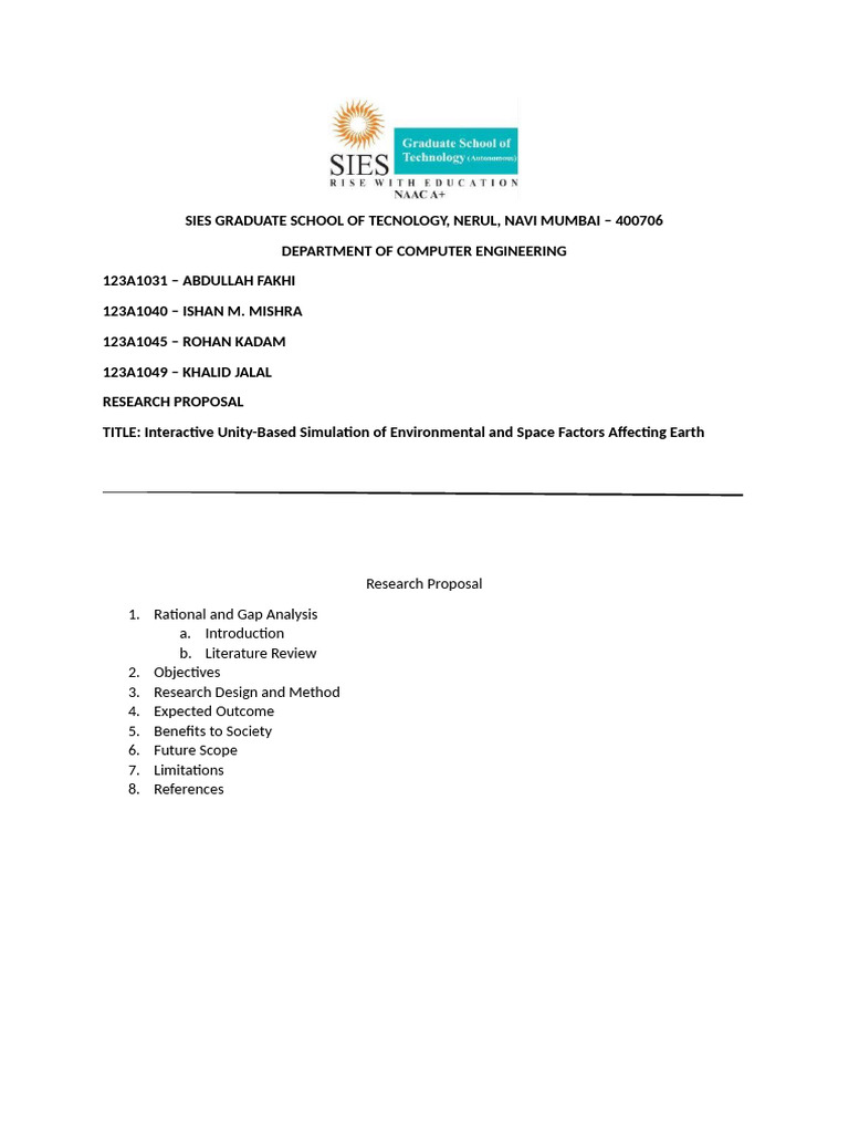ISRO Proposal Format 1509 | PDF