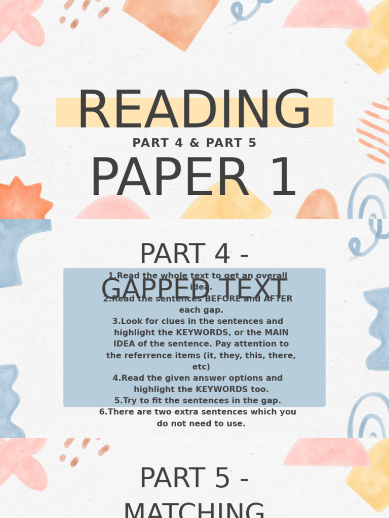 Reading Paper 1 | PDF