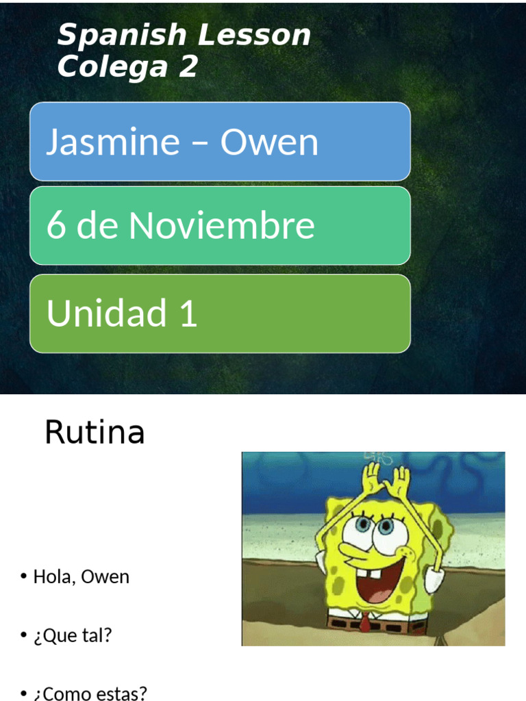 Lección de Español: Rutina Diaria | PDF