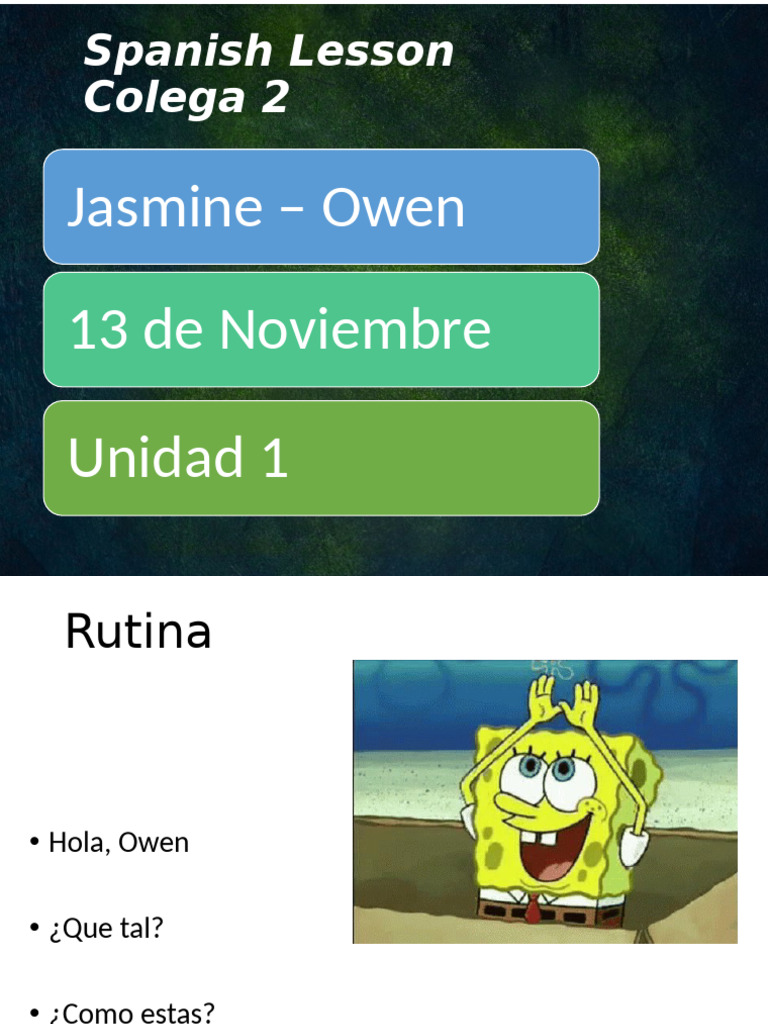 Lección de Español: Rutina Diaria | PDF