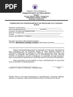 Parental Consent Form. Aral Program.... | PDF