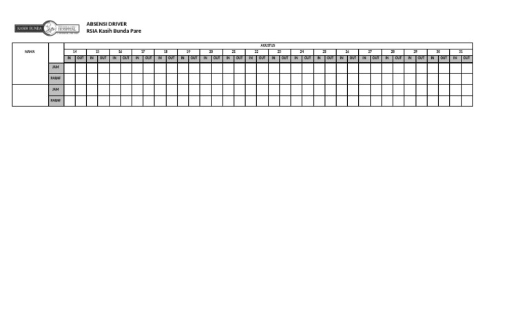 Driver Attendance Record August | PDF